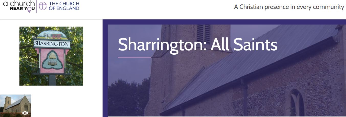 Church information- What’s On – Sharrington Village